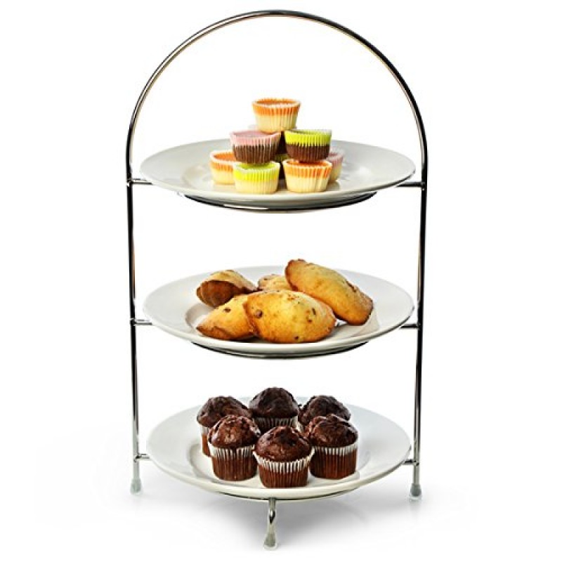 High Tea Stand with 3 plates (3 Tier) – The Tipi Hire Co